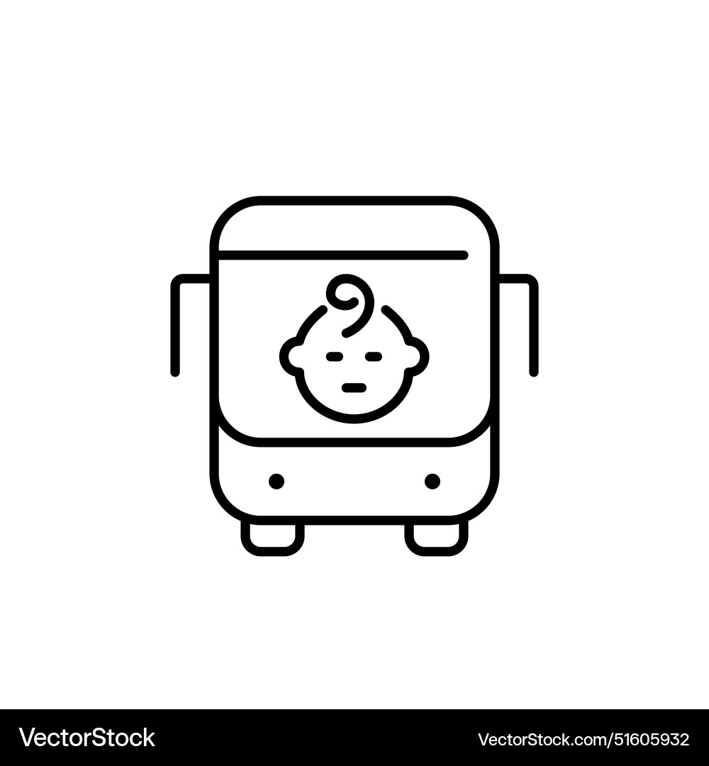 Safe public bus travel with infants secure seats Vector Image