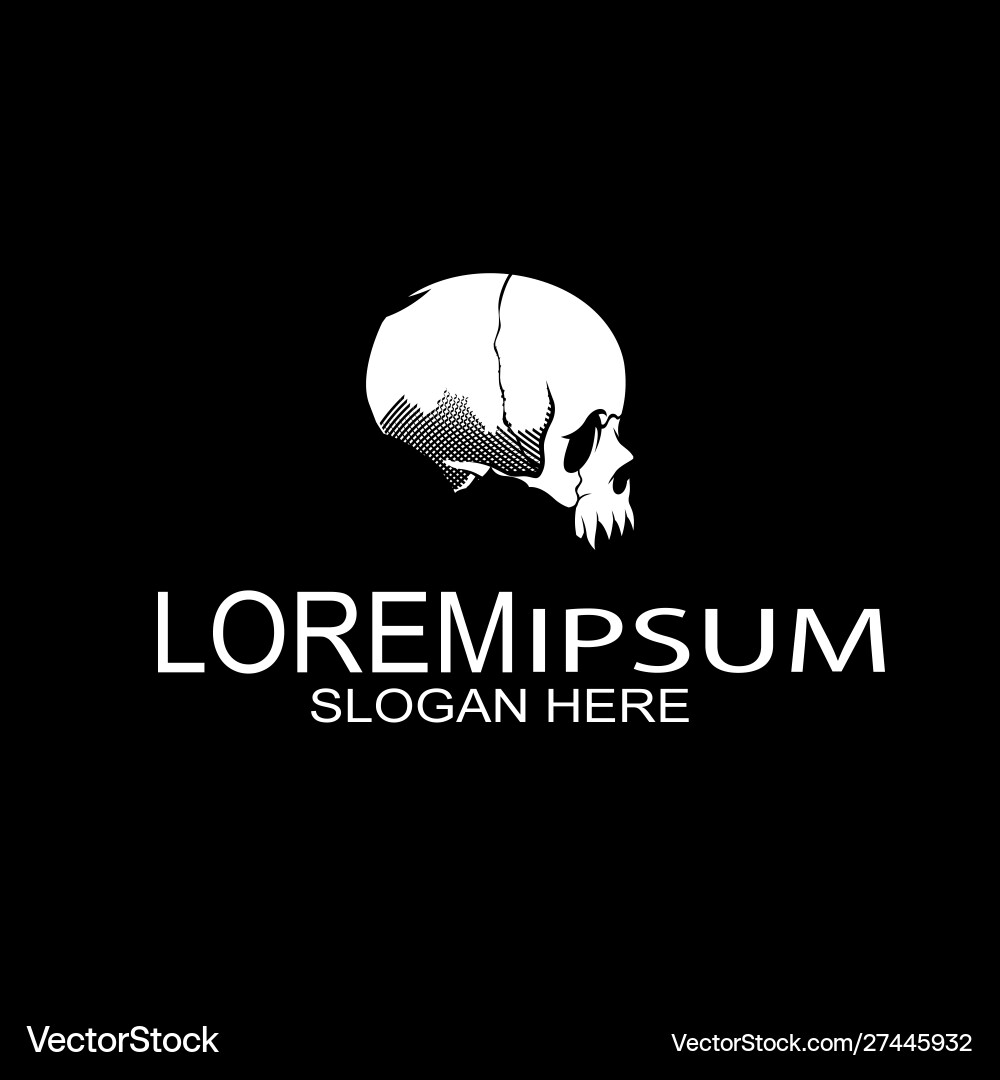 Skull logo icon or skeleton Royalty Free Vector Image