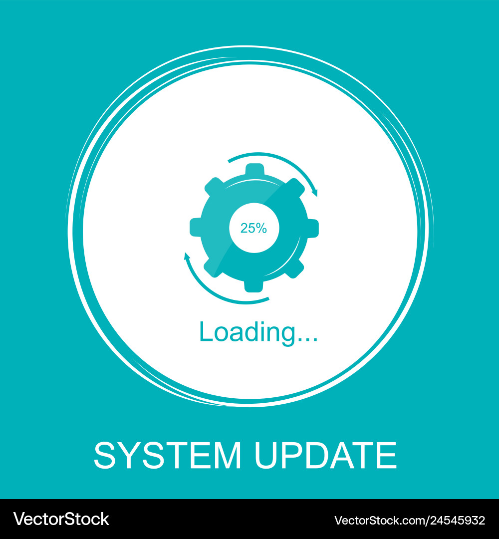 System update Royalty Free Vector Image - VectorStock