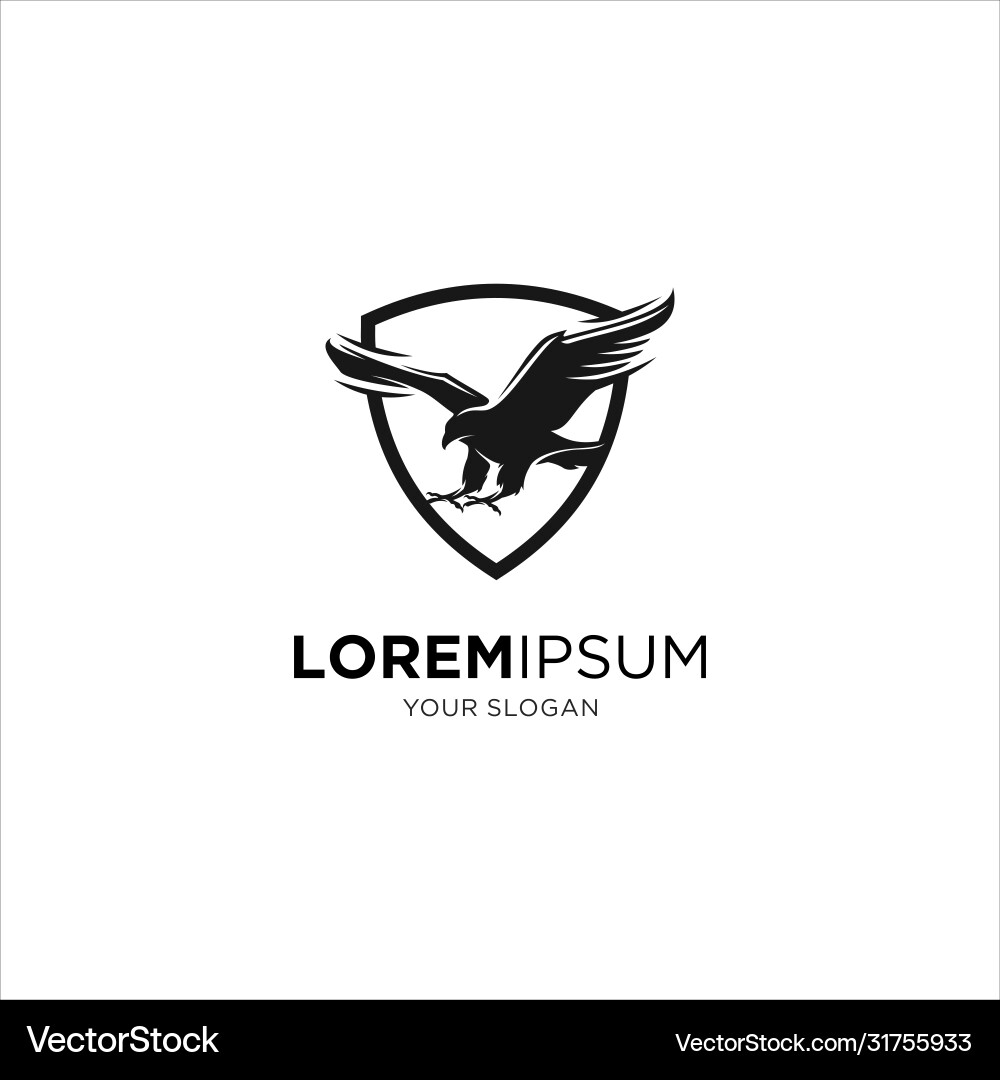 Falcon Security Logo - Silhouette Royalty Free Vector Image