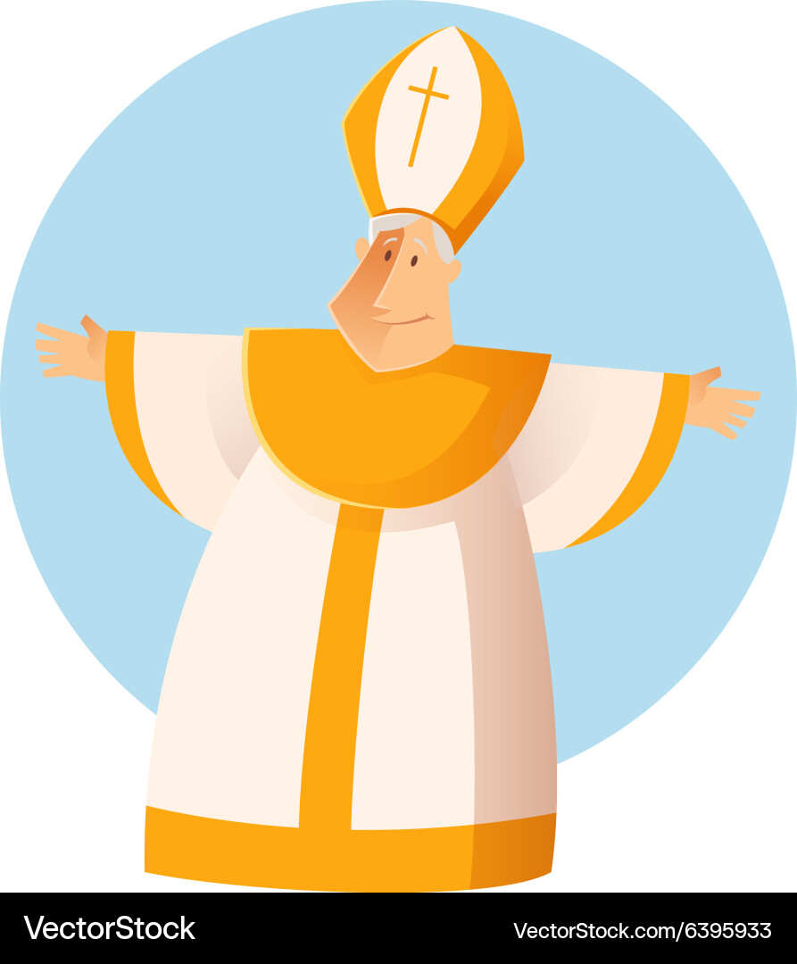 Greeting pope Royalty Free Vector Image - VectorStock