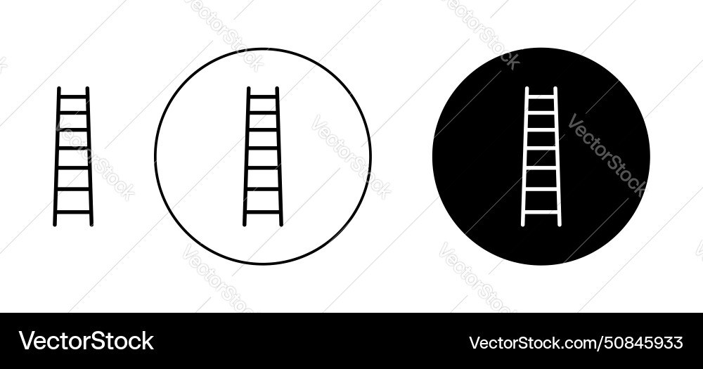 Ladder icon set home step ladder symbol Royalty Free Vector