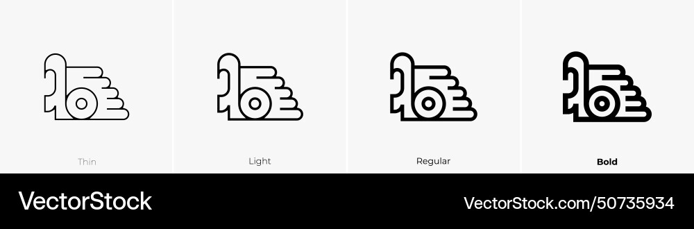 Atl icon thin light regular and bold style design Vector Image