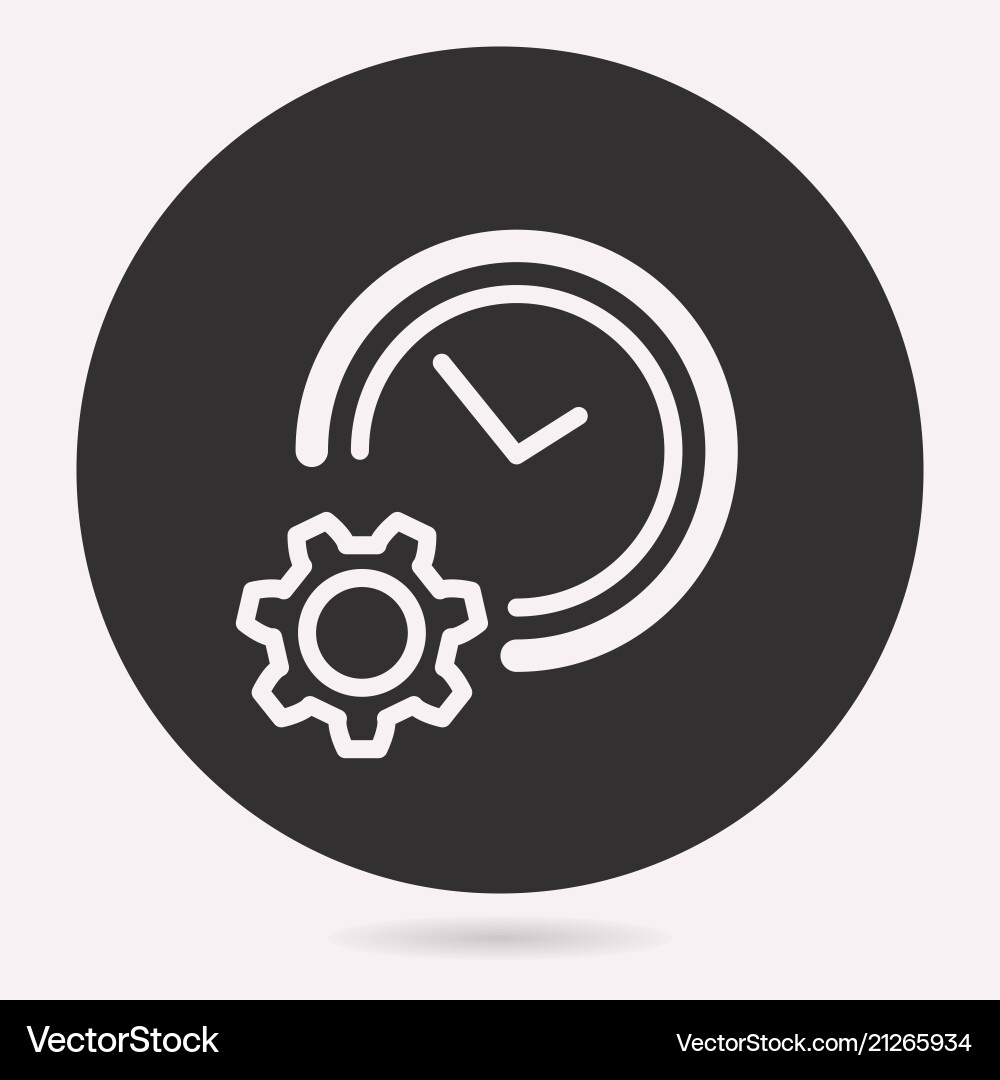 Clock time icon deadline symbol Royalty Free Vector Image