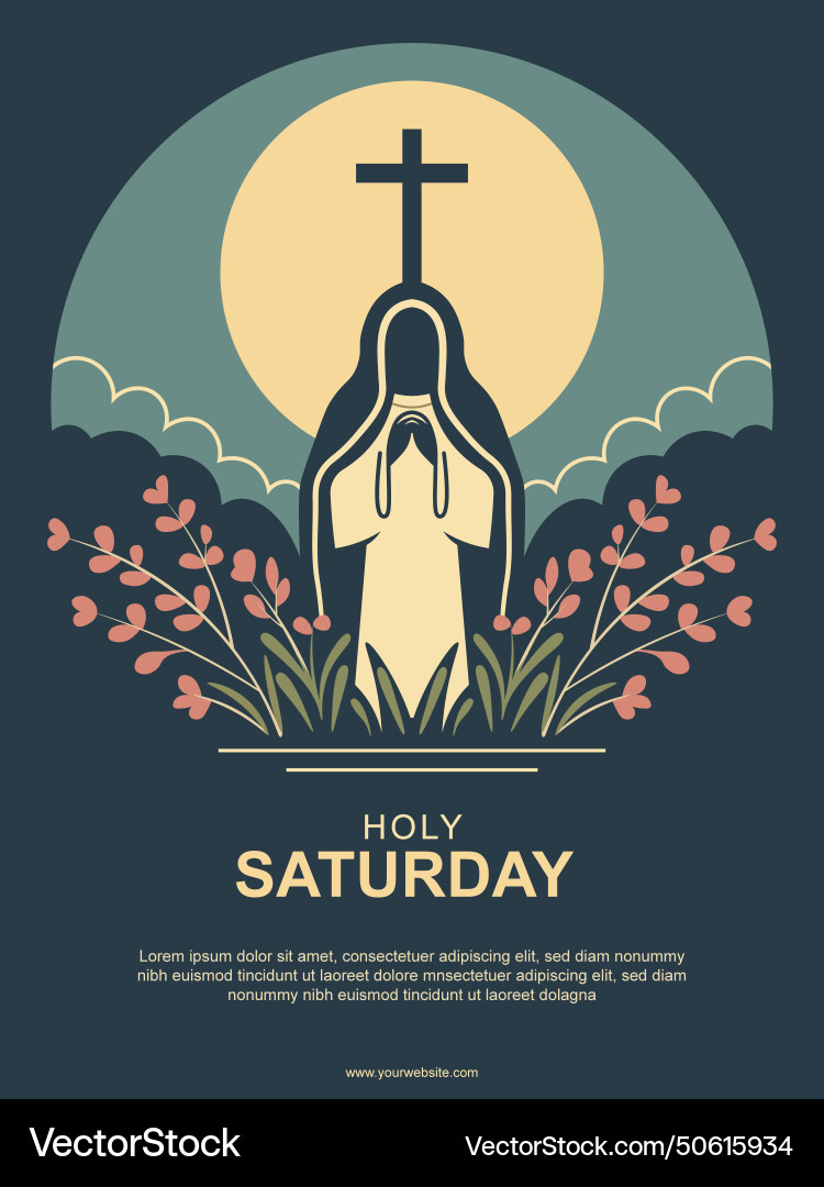 Holy saturday background Royalty Free Vector Image