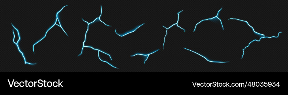 Lightning electric effect light thunder Royalty Free Vector