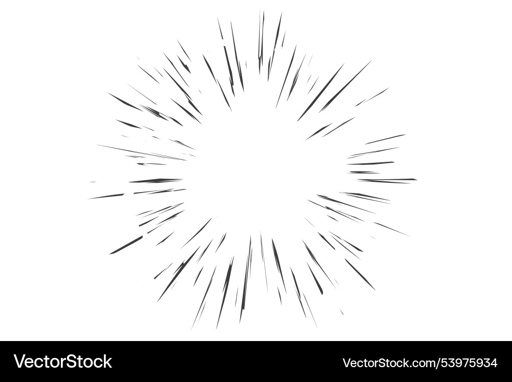 Manga speed lines effect comic radial Royalty Free Vector