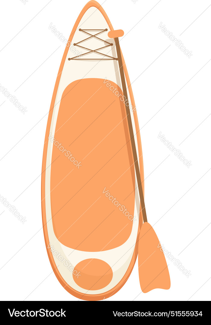 Paddle board is leaning against a wall Royalty Free Vector