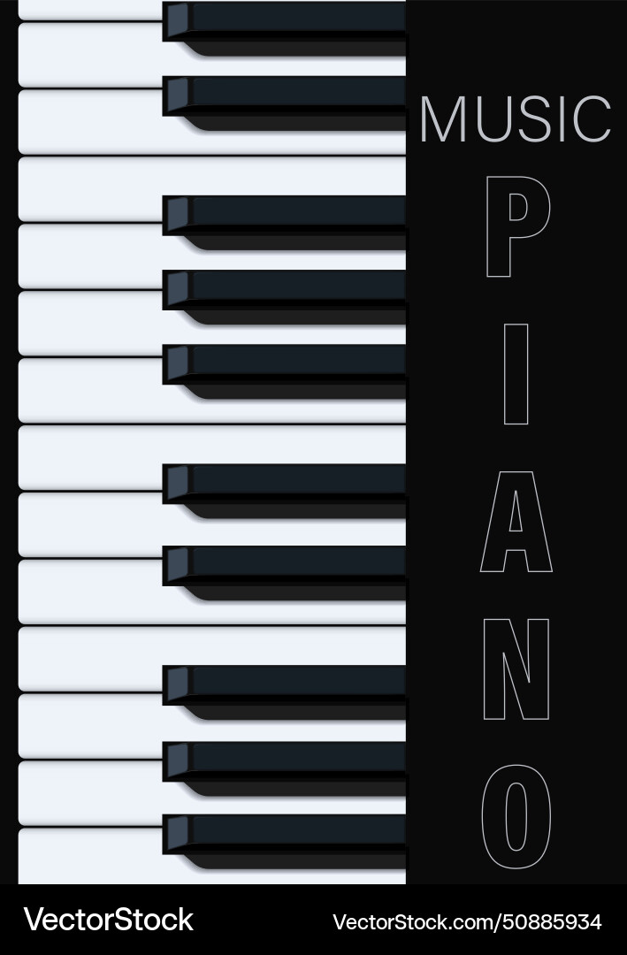 Piano keys Royalty Free Vector Image - VectorStock