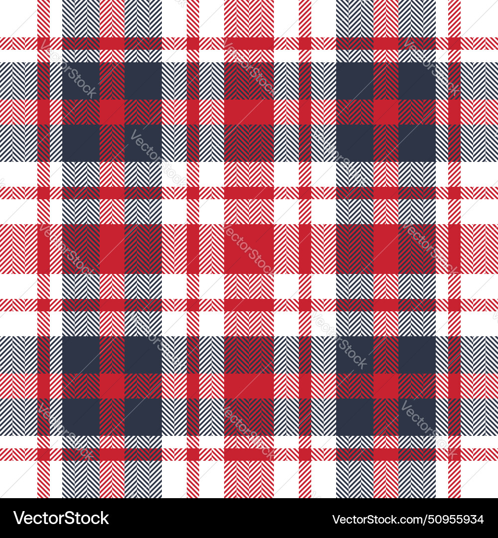 Plaid check pattern seamless fabric texture Vector Image