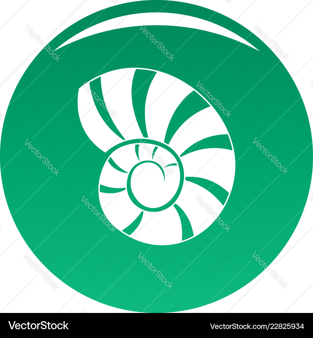Reef Shell Symbol grün Lizenzfreies Vektorbild