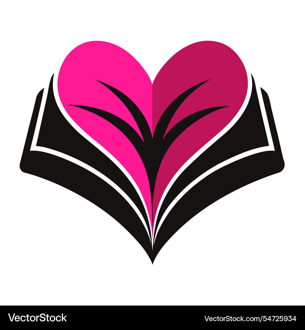 Romantische Herzform in Flipping Seiten Lizenzfreier Vektor