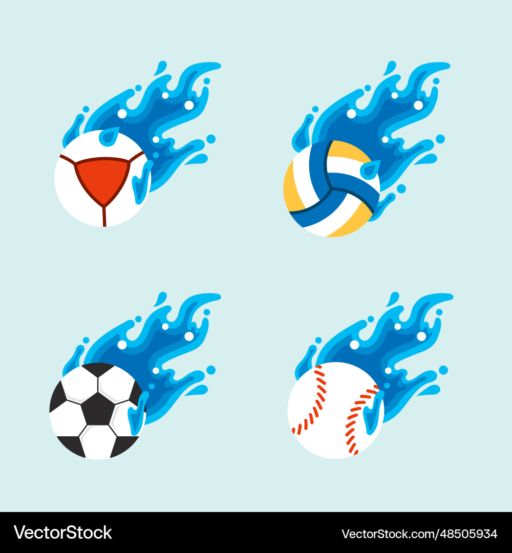 Volleyball ball flying water icon design Vector Image