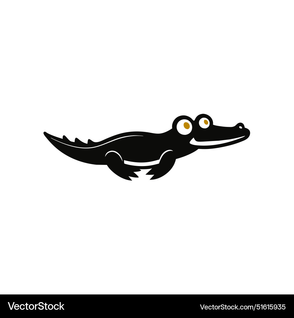 Black caiman flies icon Royalty Free Vector Image