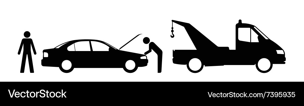 Car breakdown Royalty Free Vector Image - VectorStock