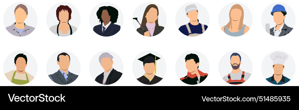 Different occupation set Royalty Free Vector Image