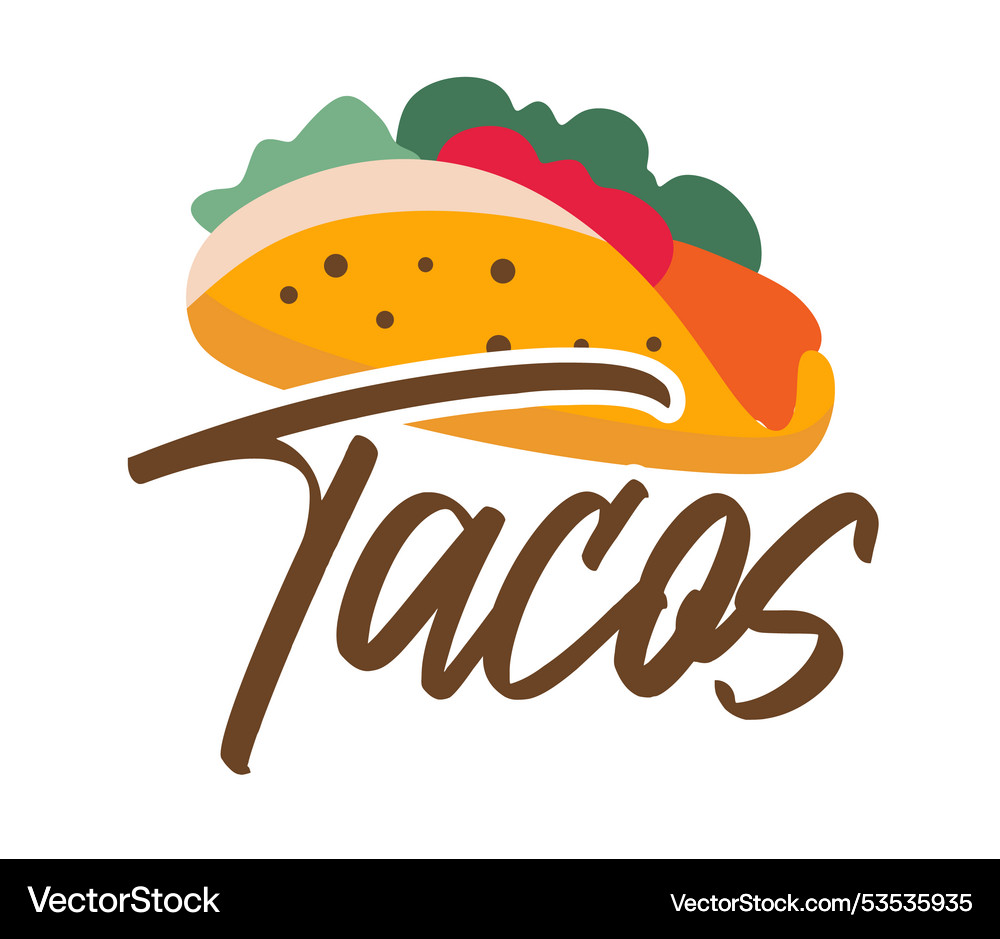 Happy taco day with a delicious Royalty Free Vector Image