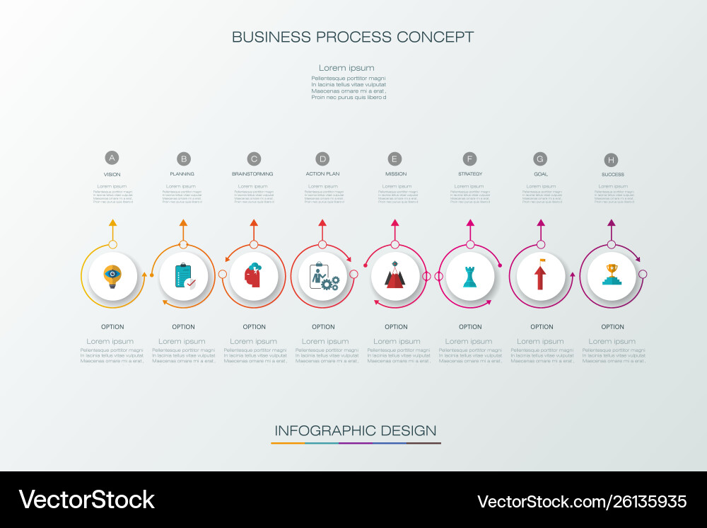 Infographic label design with 5 options Royalty Free Vector