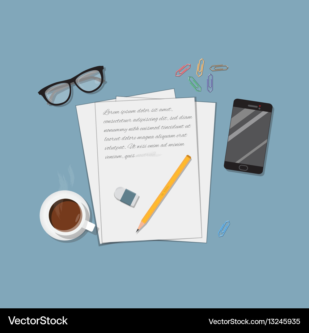 Letter and phone Royalty Free Vector Image - VectorStock