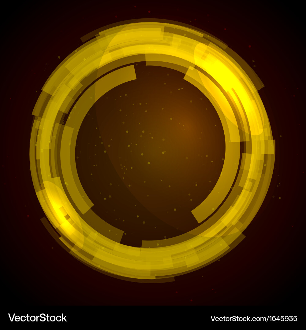 Orange Technology Circles Background Royalty Free Vector