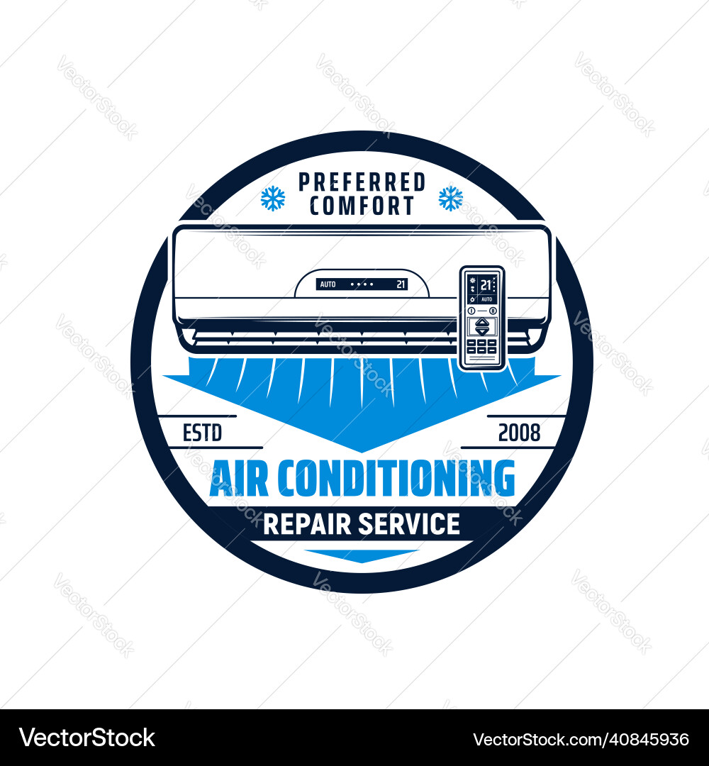 Air Conditioner Repair Service Icon Royalty Free Vector