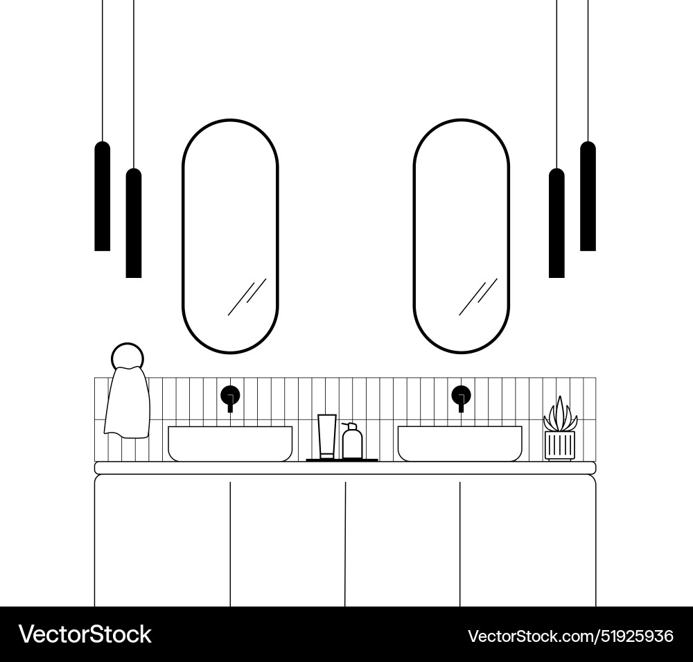 Bathroom Royalty Free Vector Image - VectorStock