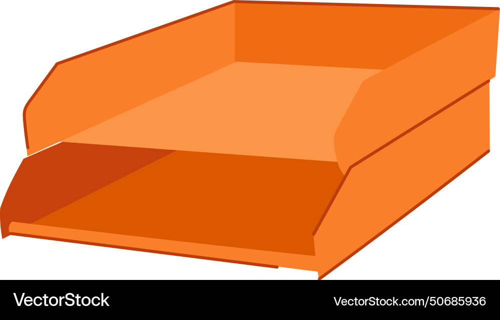 Black desk tray cartoon Royalty Free Vector Image