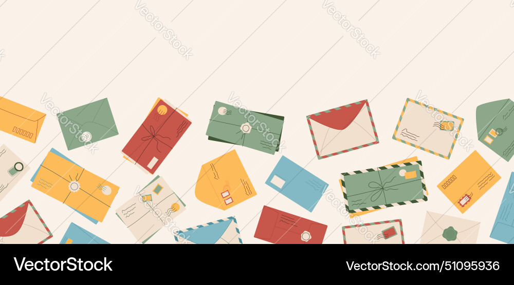 Creative greeting postcard background template Vector Image