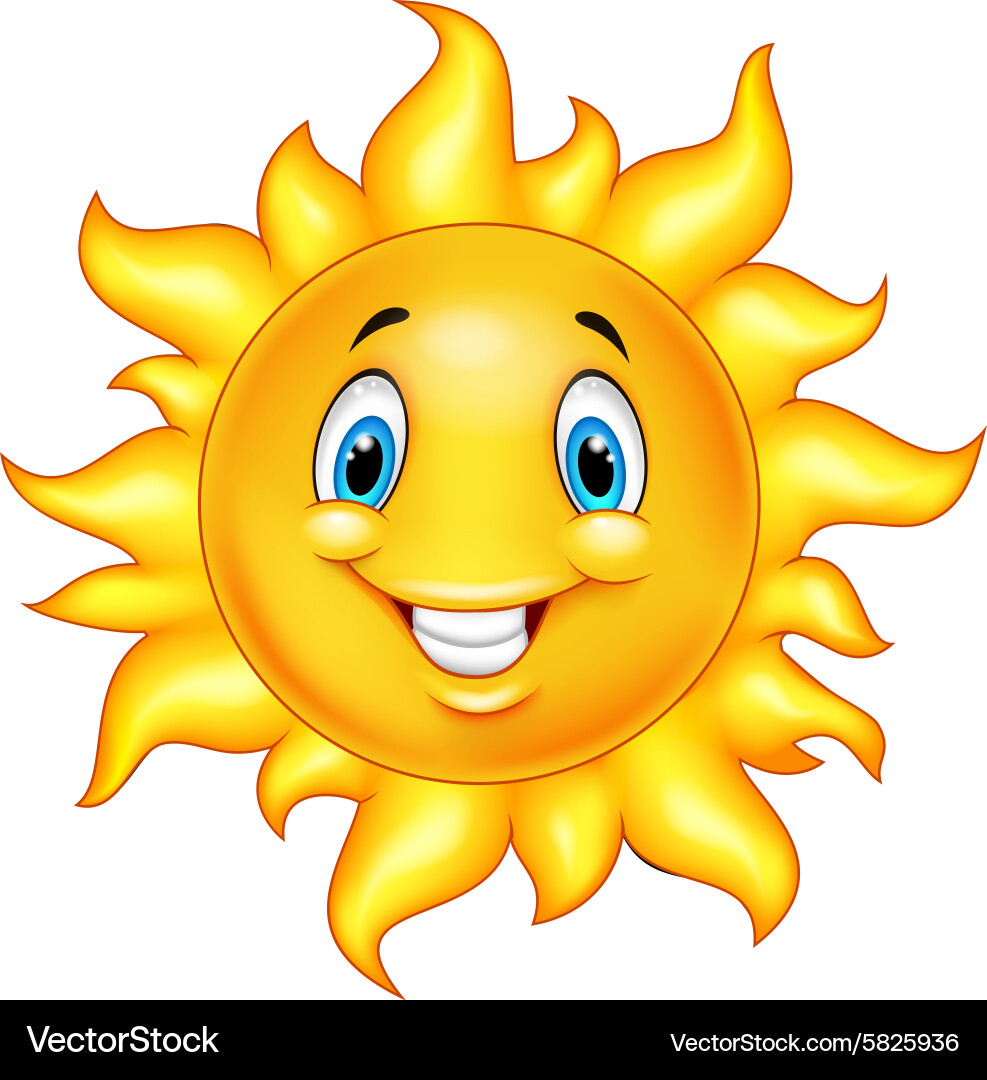 Cute cartoon sun Royalty Free Vector Image - VectorStock