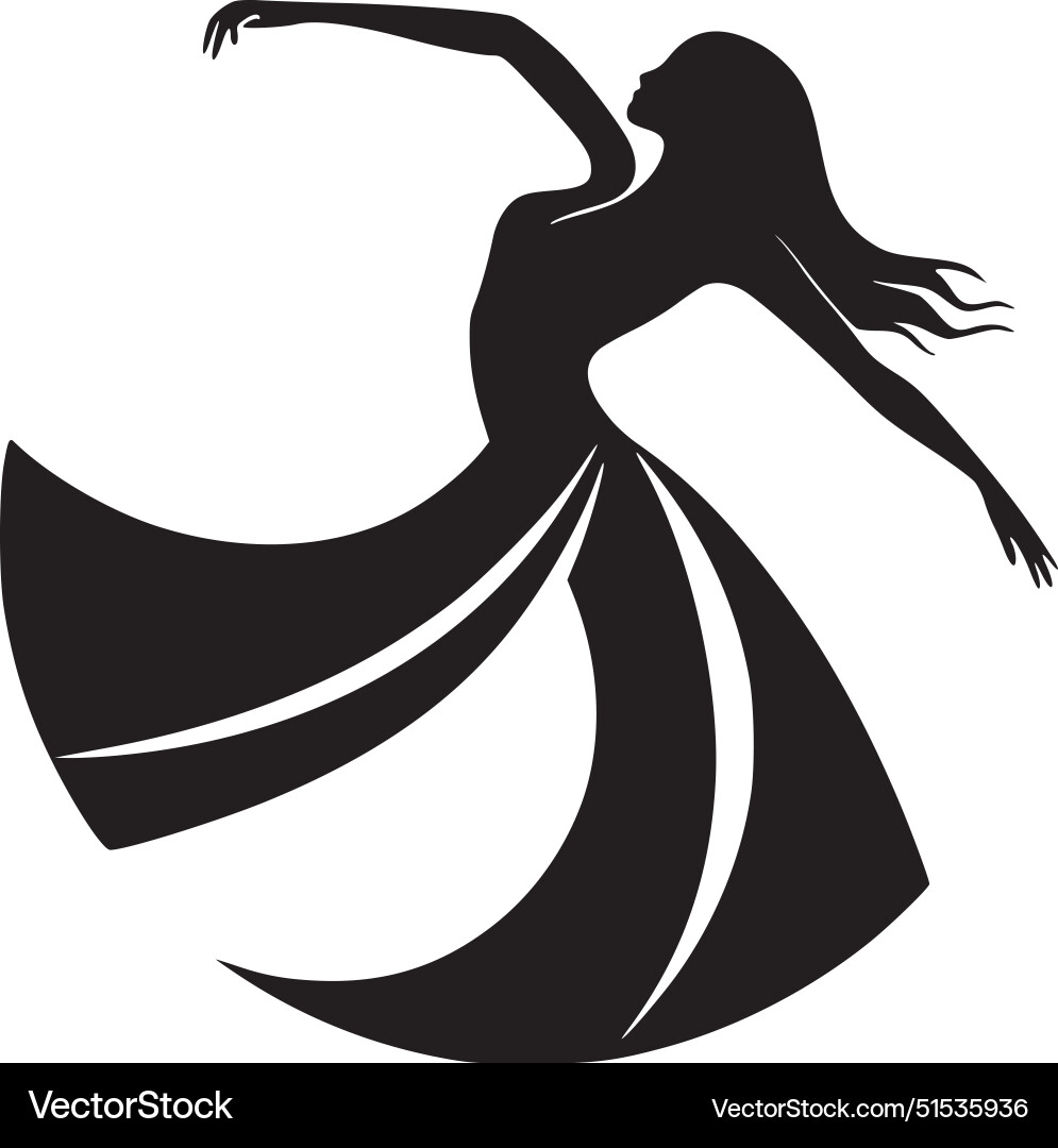 Dance - minimalist and simple silhouette Vector Image