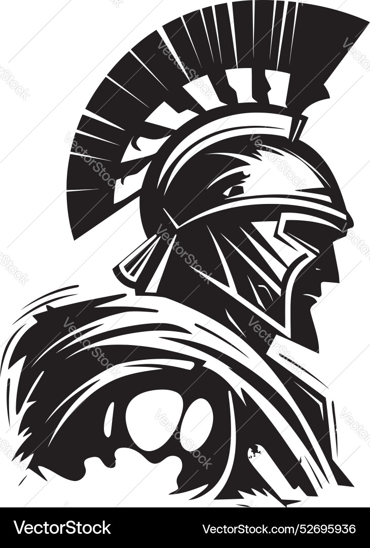 Fierce defender fresh warrior emblem symbol Vector Image