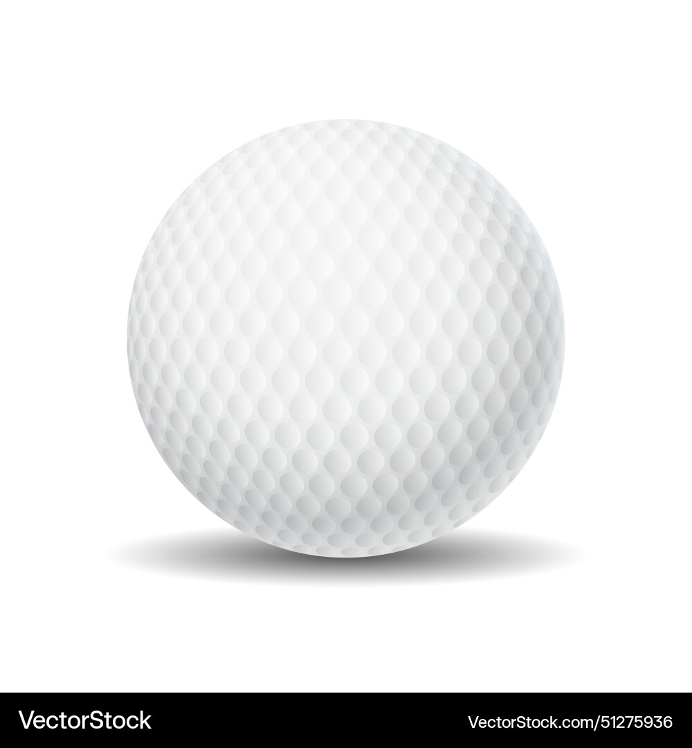 Golf ball with textured surface realistic Vector Image
