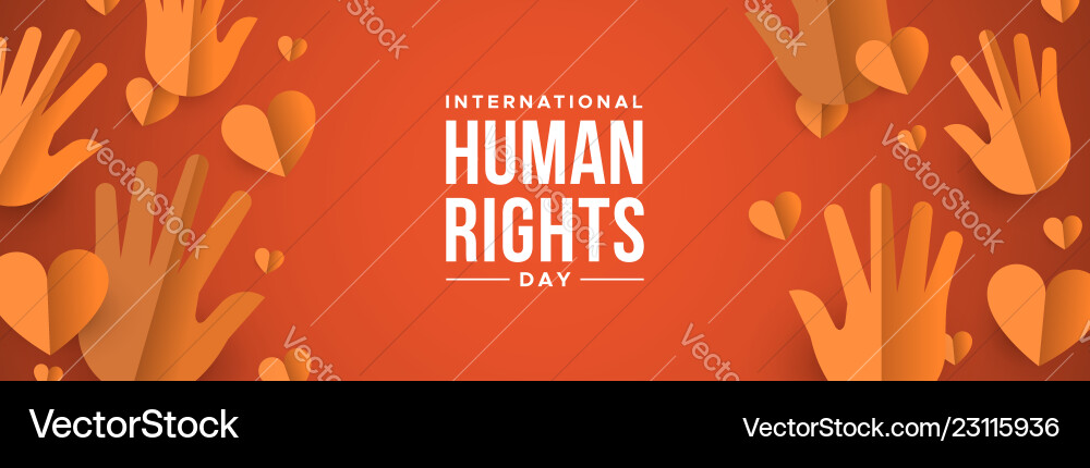 Human rights day web banner for social equality Vector Image