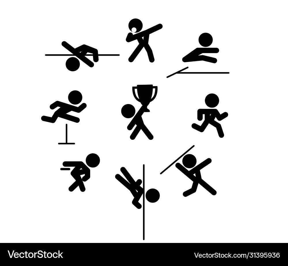 Icons decathlon Royalty Free Vector Image - VectorStock