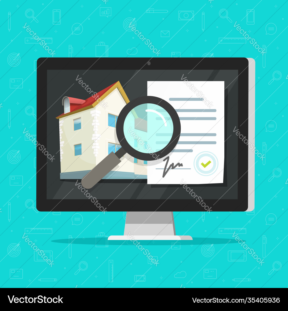 Real Estate Audit & Review Royalty Free Vector Image