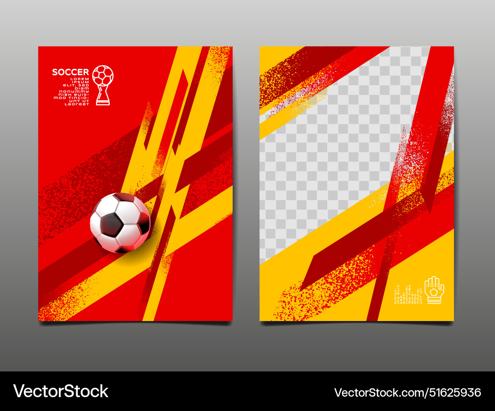 Soccer banner template spain flag brush texture Vector Image