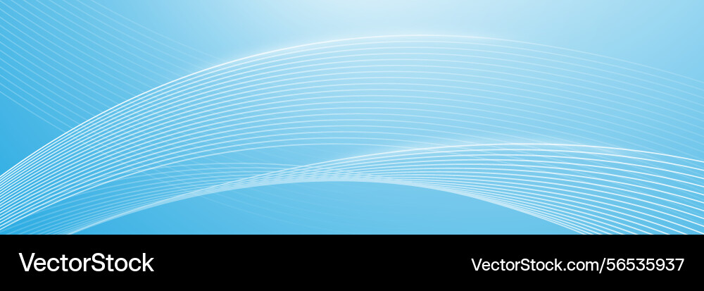 Abstract light blue wave background with flowing Vector Image