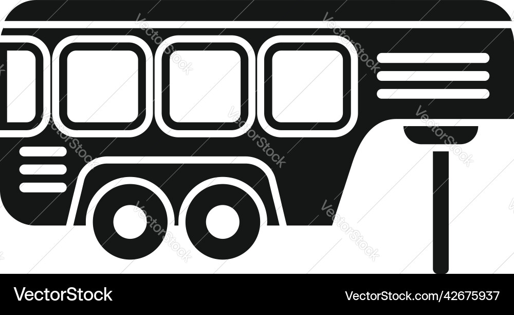 Big motorhome icon simple camper caravan Vector Image