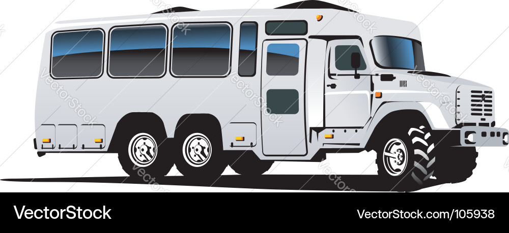 Alle Geländebus Lizenzfreies Vektorbild - VectorStock