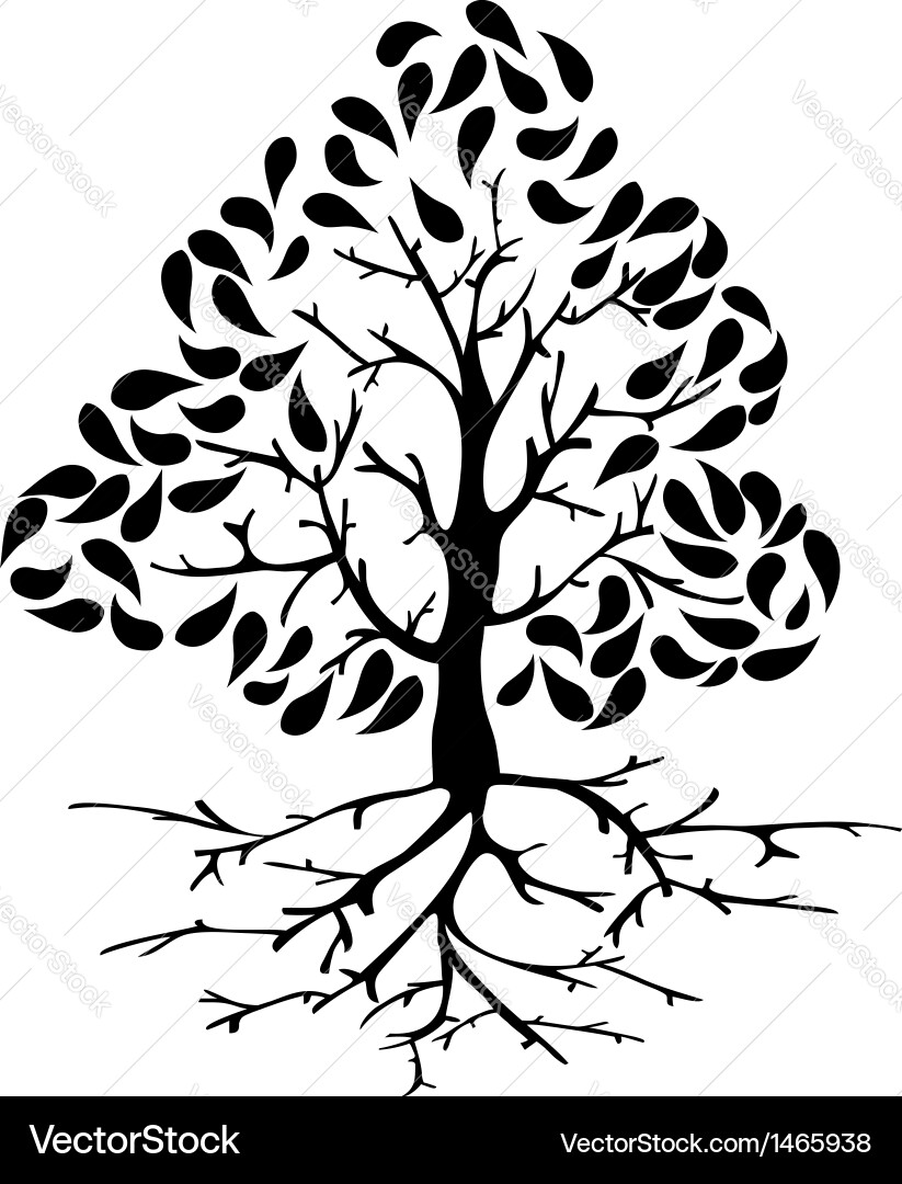 Baum Icon Silhouette Lizenzfreies Vektorbild