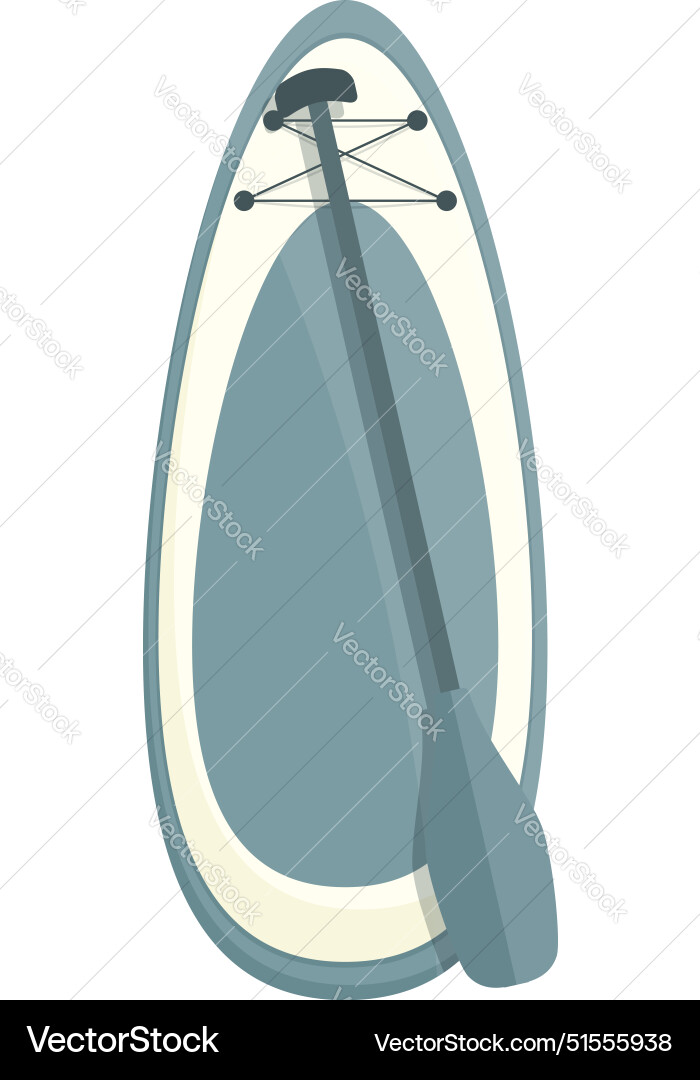 Blue and yellow stand up paddle board Royalty Free Vector