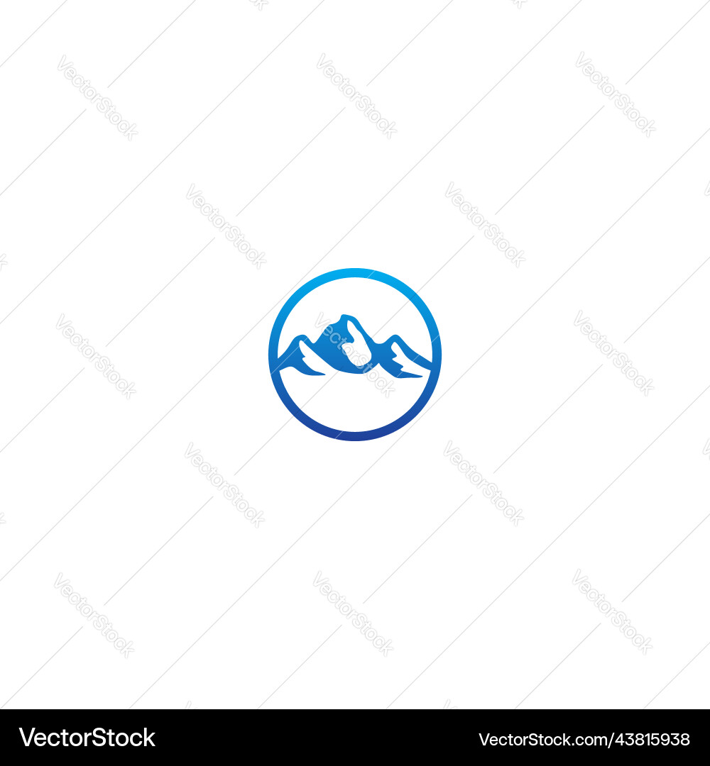 Blue mountain logo Royalty Free Vector Image - VectorStock