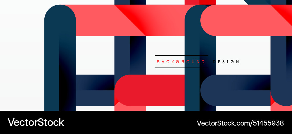 Colorful lines with shadows geometric background Vector Image