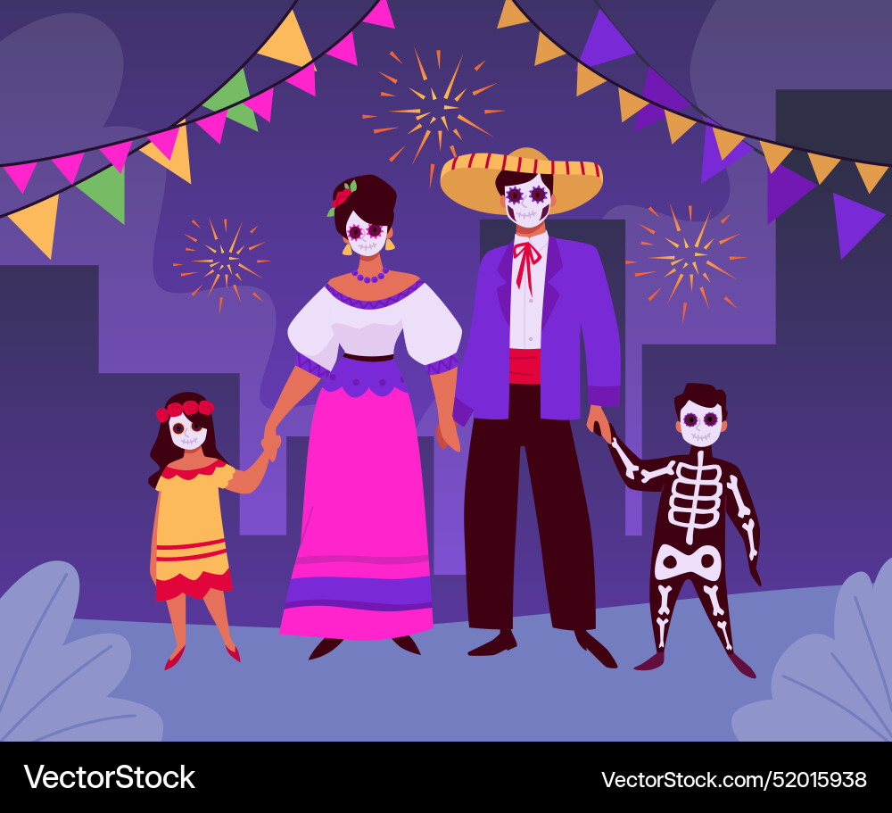 Day of death Royalty Free Vector Image - VectorStock