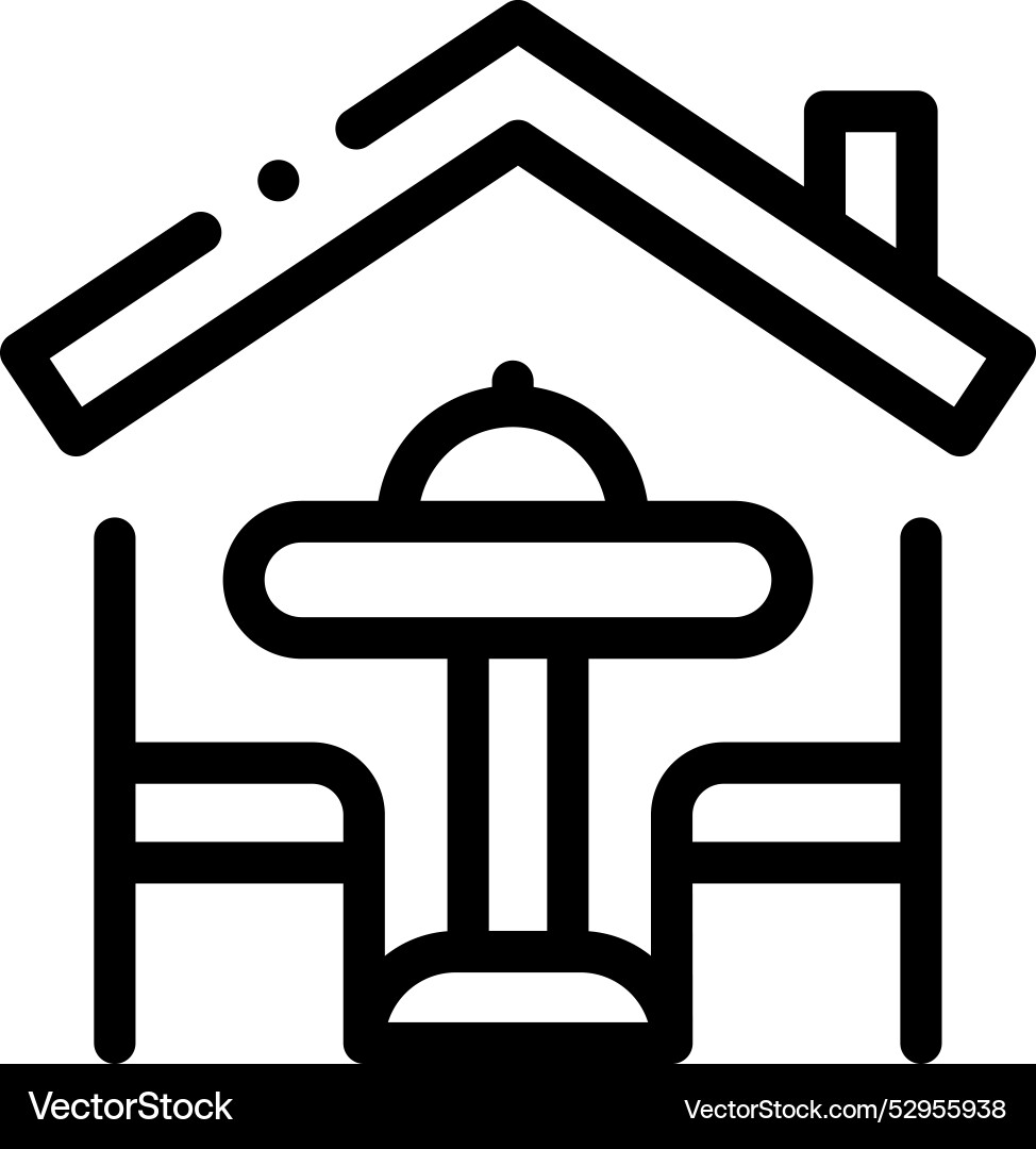 Dinner night icon thin linear style design Vector Image