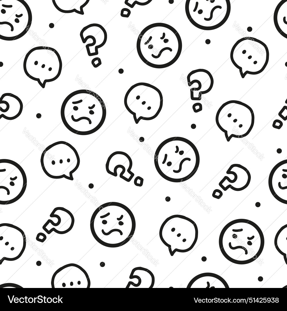 Emoticon puzzlement abstract confusion pattern Vector Image