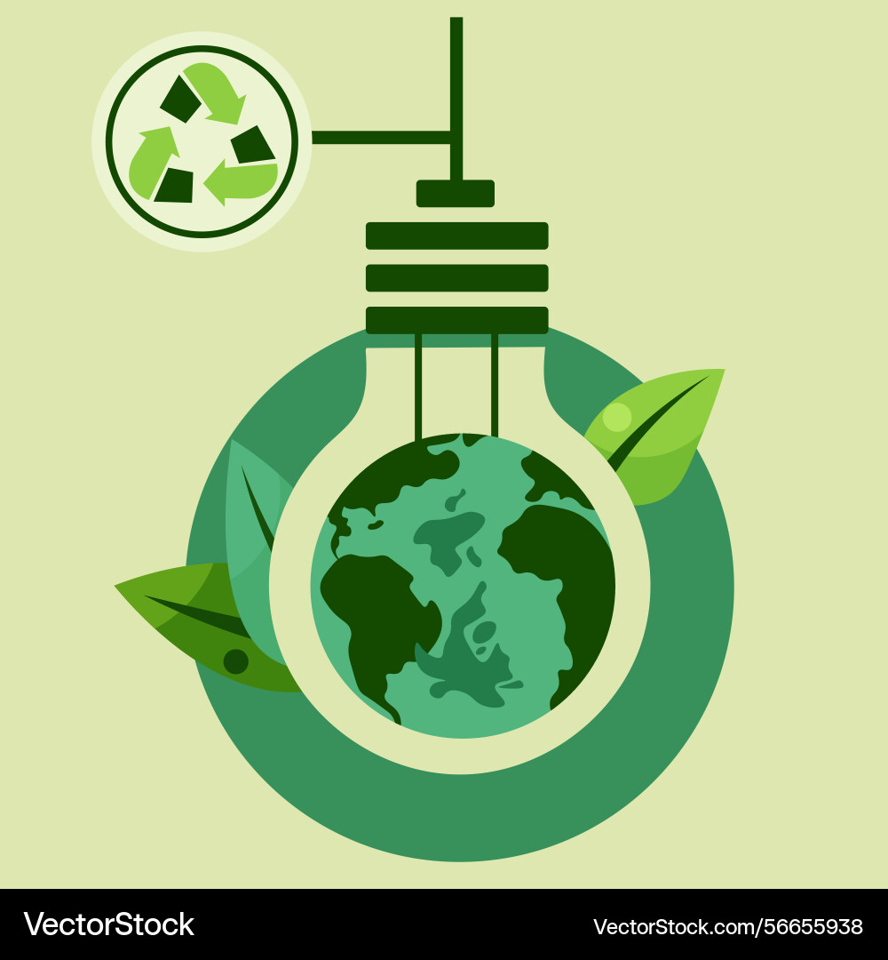 Green pattern background world environment Vector Image