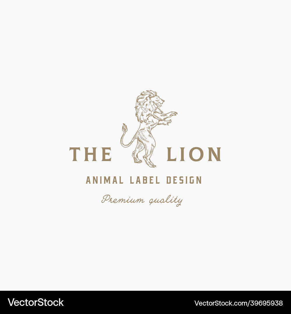 Lion abstract sign symbol or logo template Vector Image
