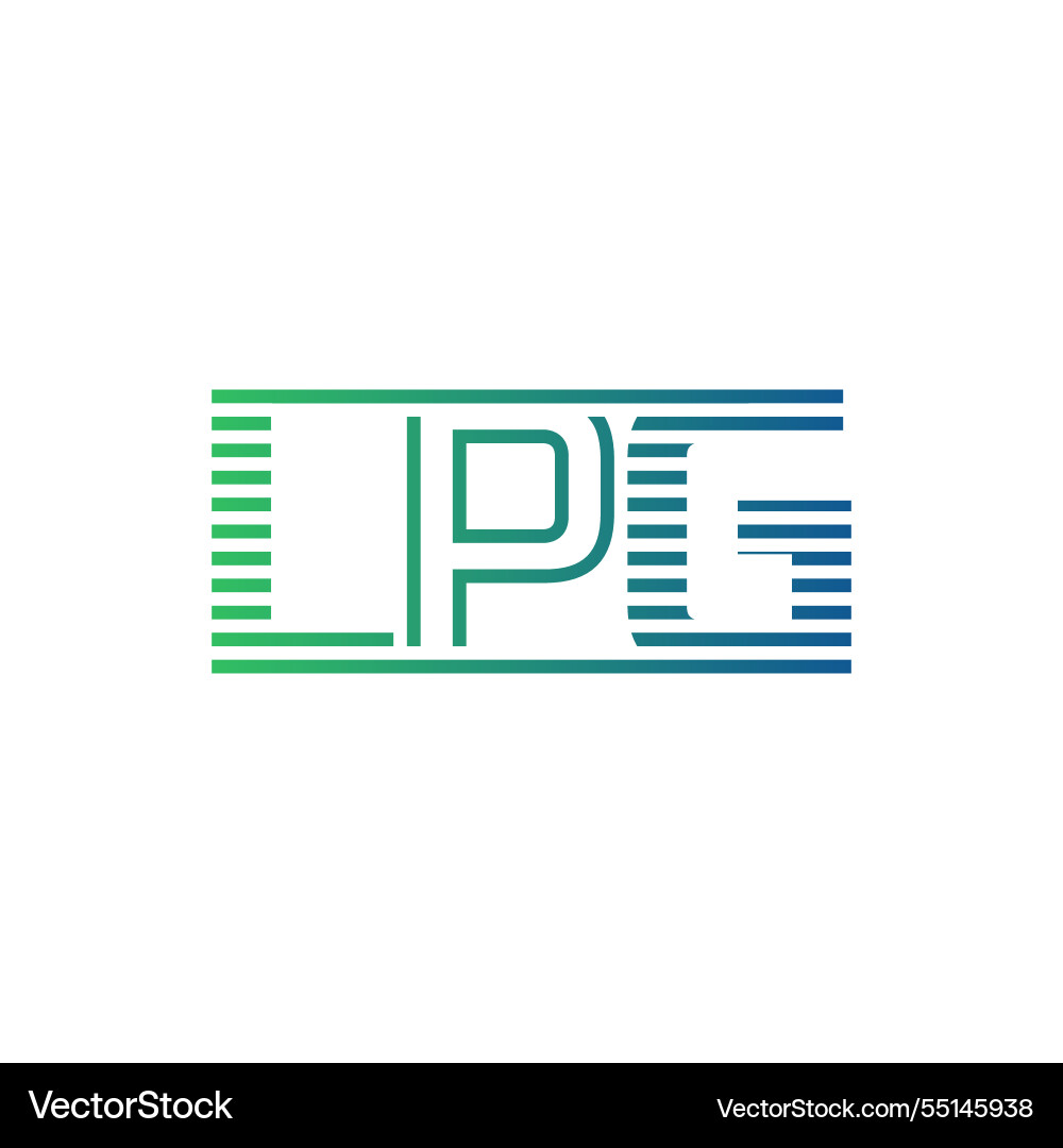 Modern lpg logo design letter minimalist Vector Image