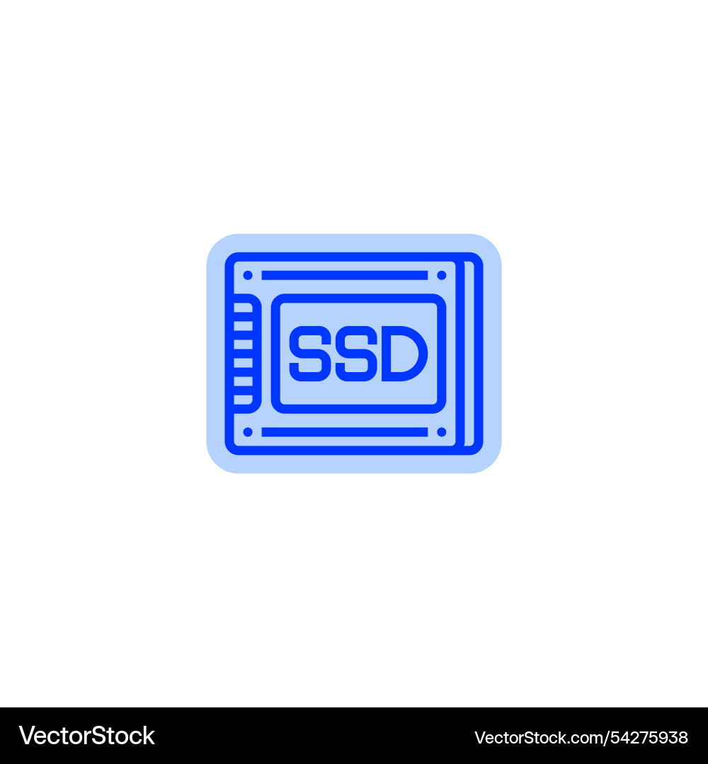 Ssd line icon linear style sign for mobile Vector Image